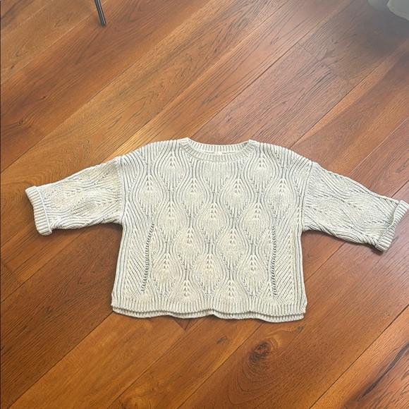 Poetry | Sweaters | Poetry Wave Stitch Sweater In Fern Ecru | Poshmark